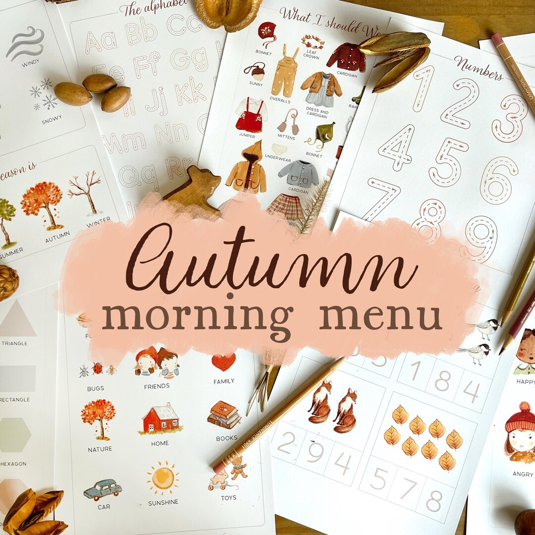 Fall Morning Menu, Kindergarten Activity, Preschool Activity, Autumn ...