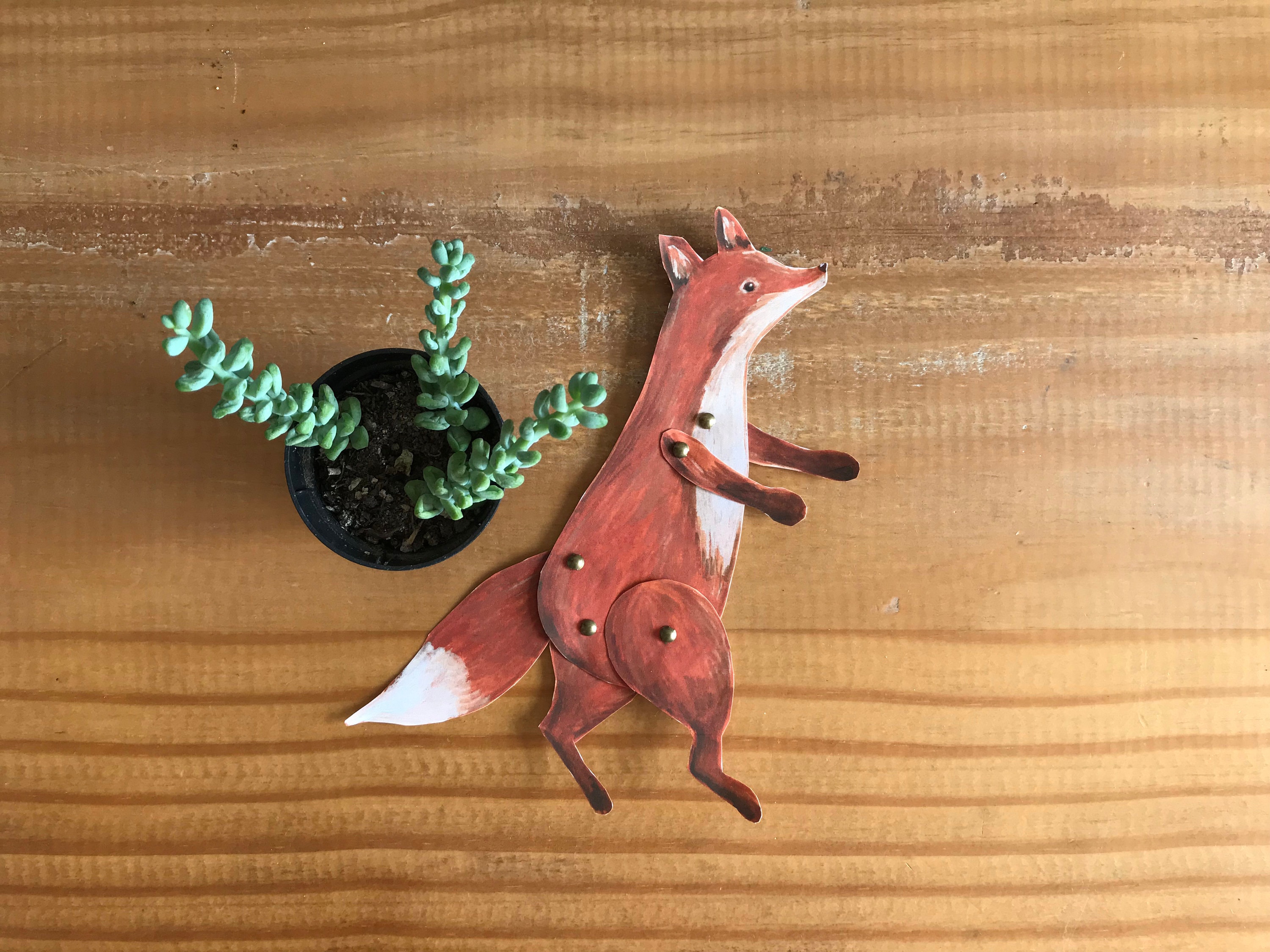 Articulated Paper Dolls, Jointed Paper Doll, Fox Paper Puppet - Etsy
