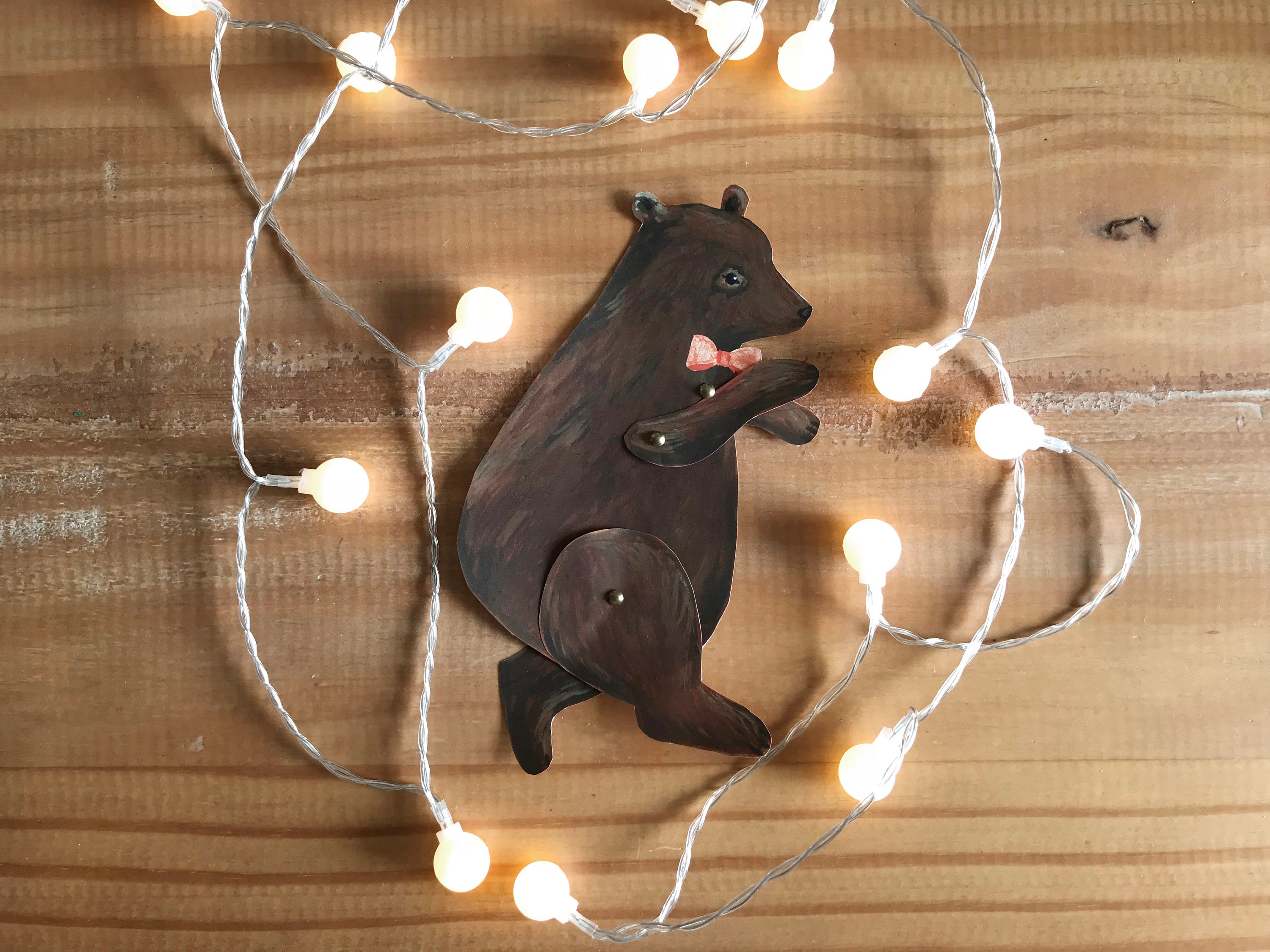 Articulated Paper Bear Digital Download Kid Craft - Etsy Canada