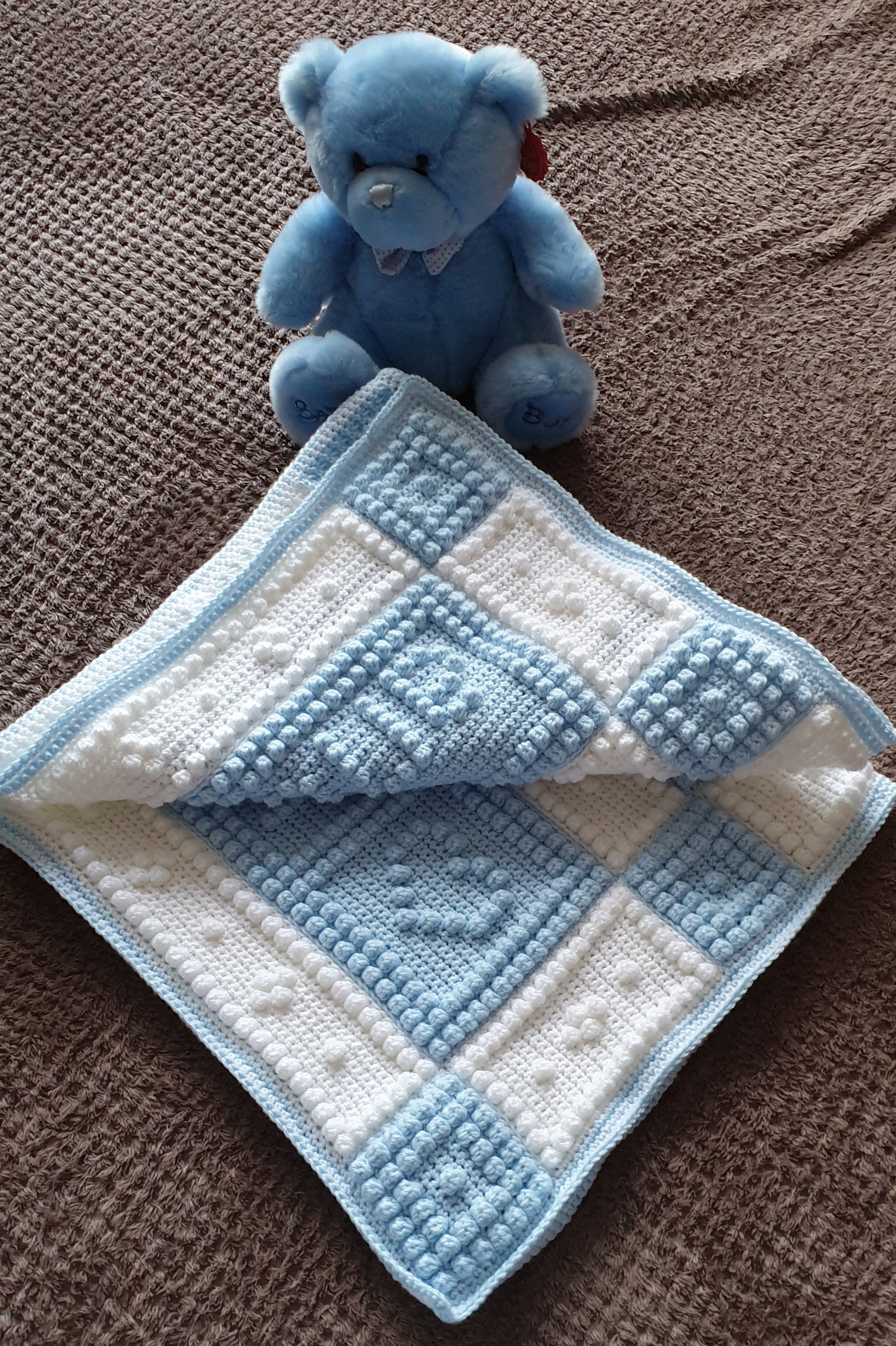 Bobble Blanket, Baby Shower, New Baby, Bobble/popcorn Stitch - Etsy