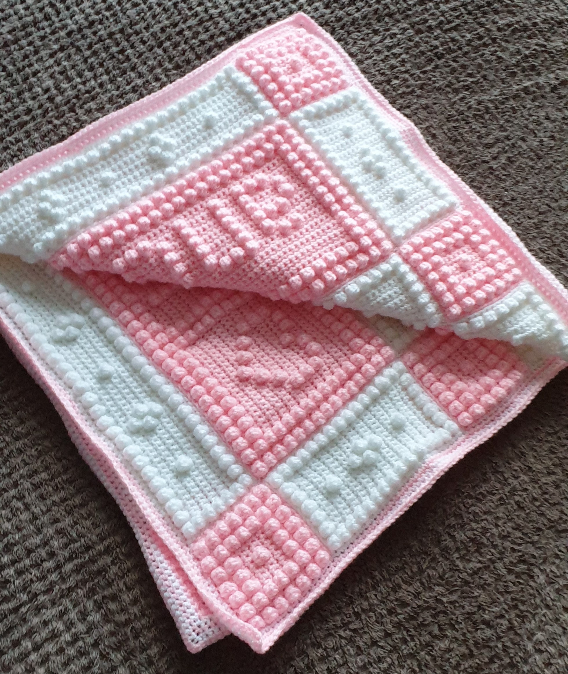 Bobble Blanket, Baby Shower, New Baby, Bobble/popcorn Stitch - Etsy