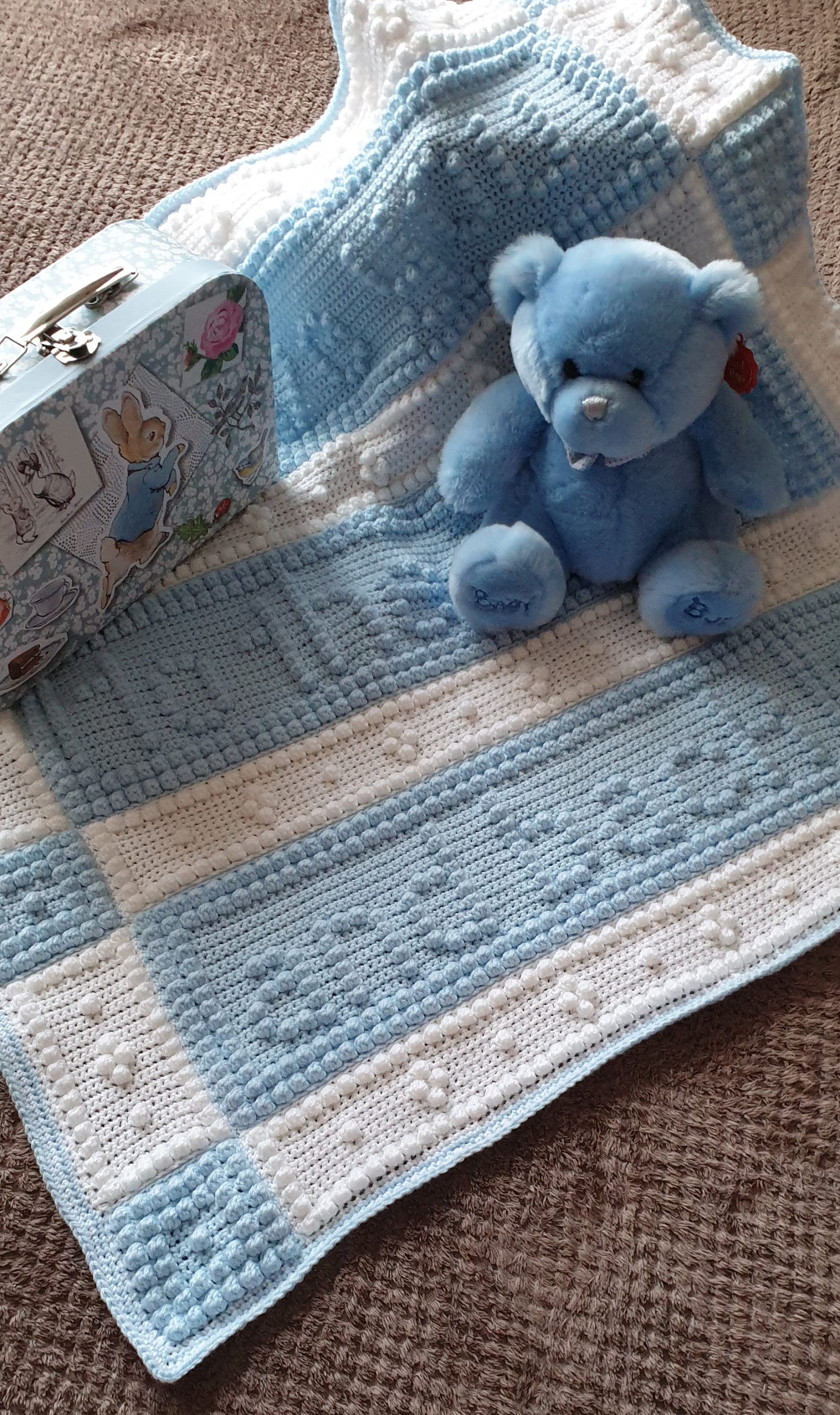 Bobble Blanket, Baby Shower, New Baby, Bobble/popcorn Stitch - Etsy