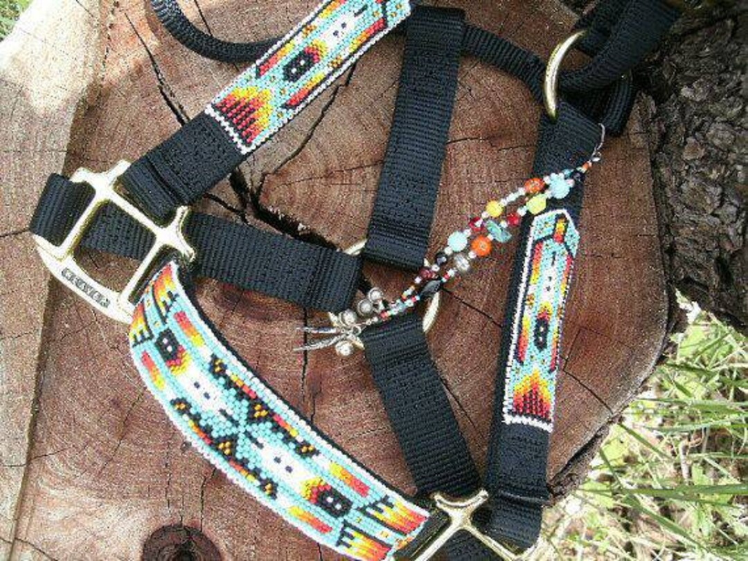 Handbeaded Flat Halter Native Style Design - Etsy