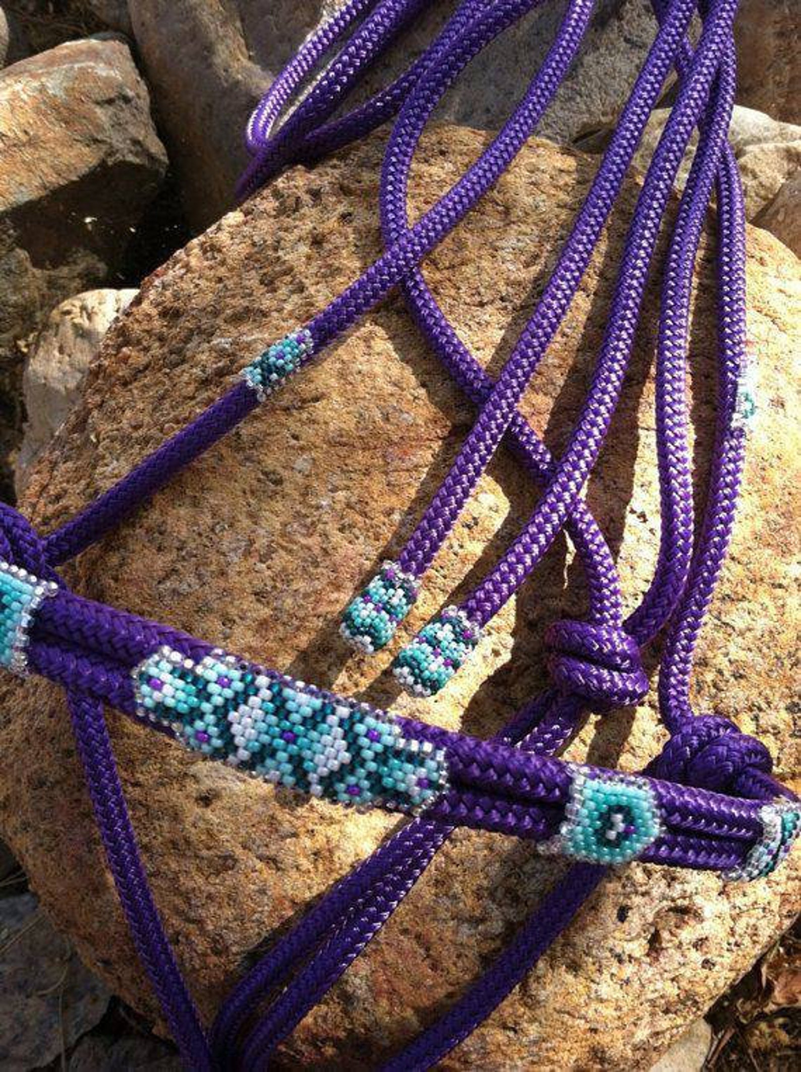 Handbeaded Rope Halter 4-6 Inches - Etsy