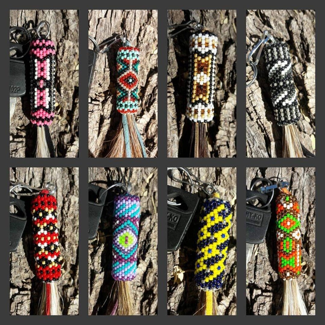 Memorial Handbeaded Keychain - Etsy