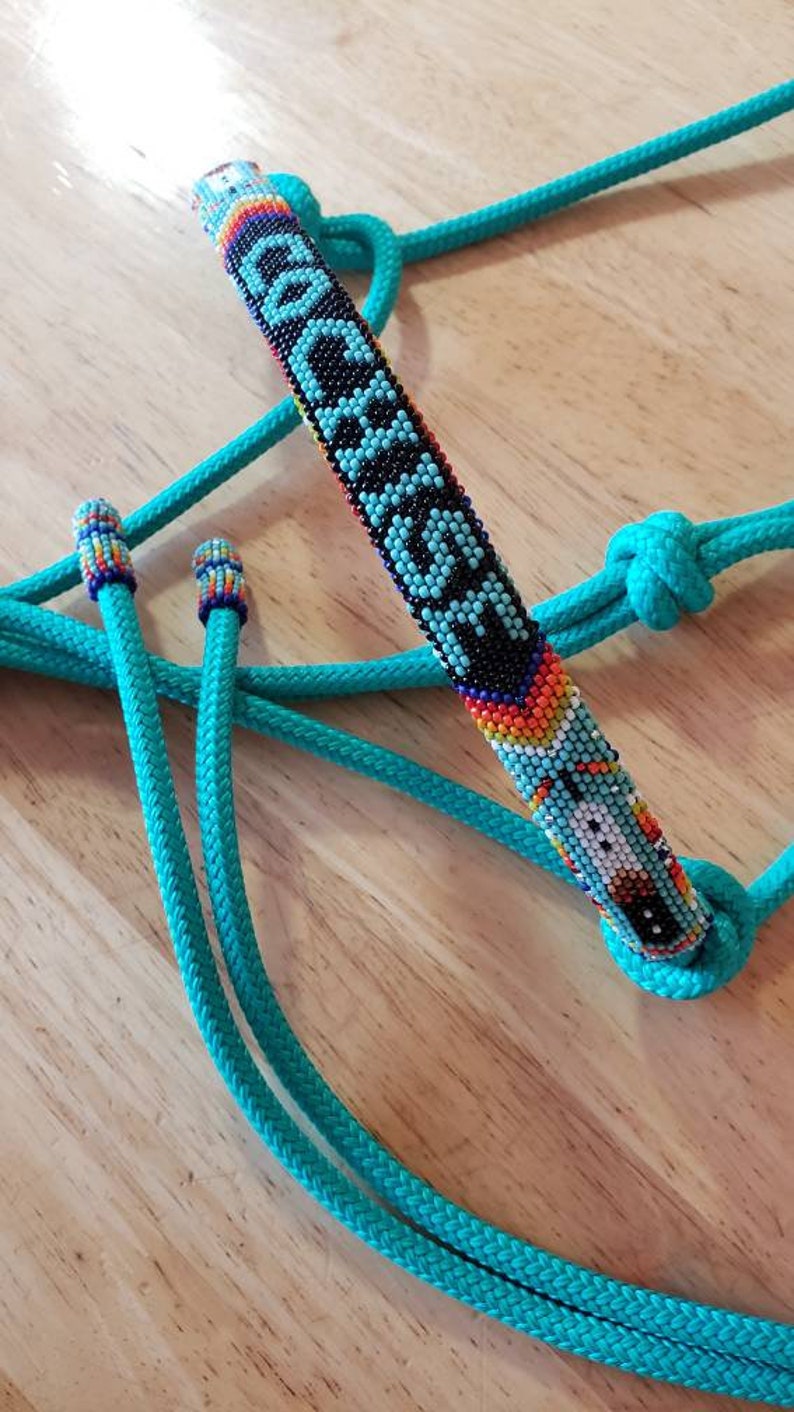 Handbeaded Rope Halter Name/personalized - Etsy