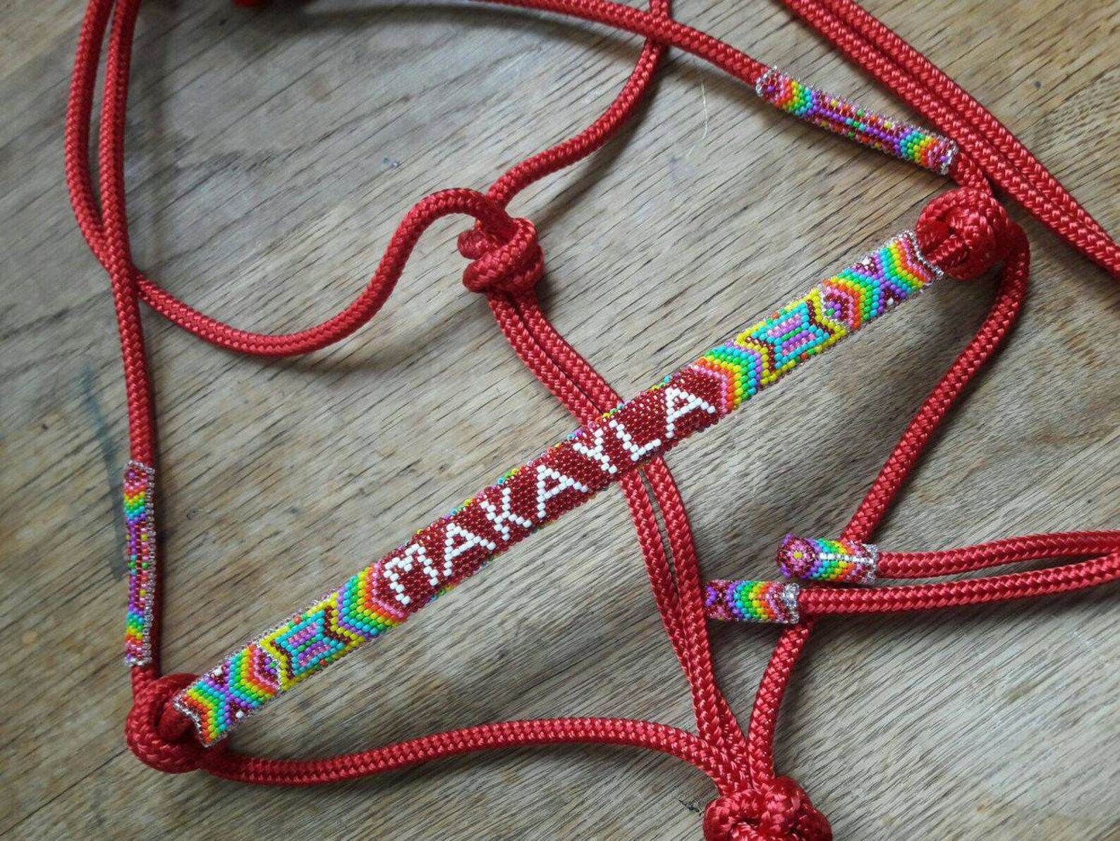 Handbeaded Rope Halter Name/personalized - Etsy