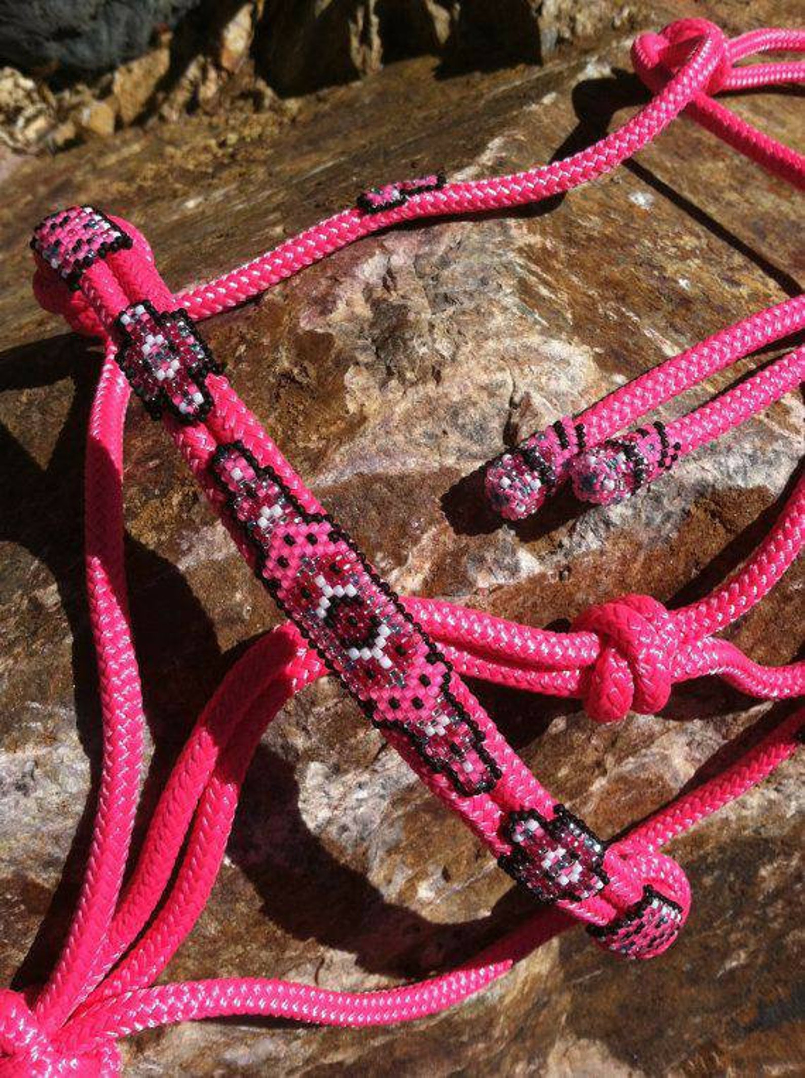 Custom Beaded Rope Halter 7-9 In. - Etsy