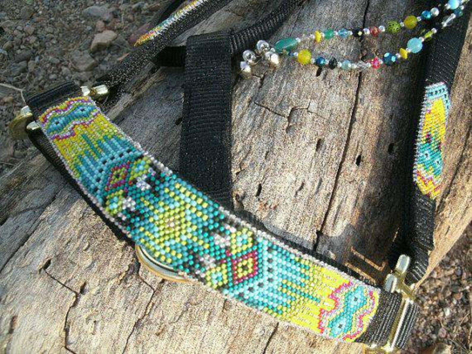 Handbeaded Flat Halter Native Style Design | Etsy