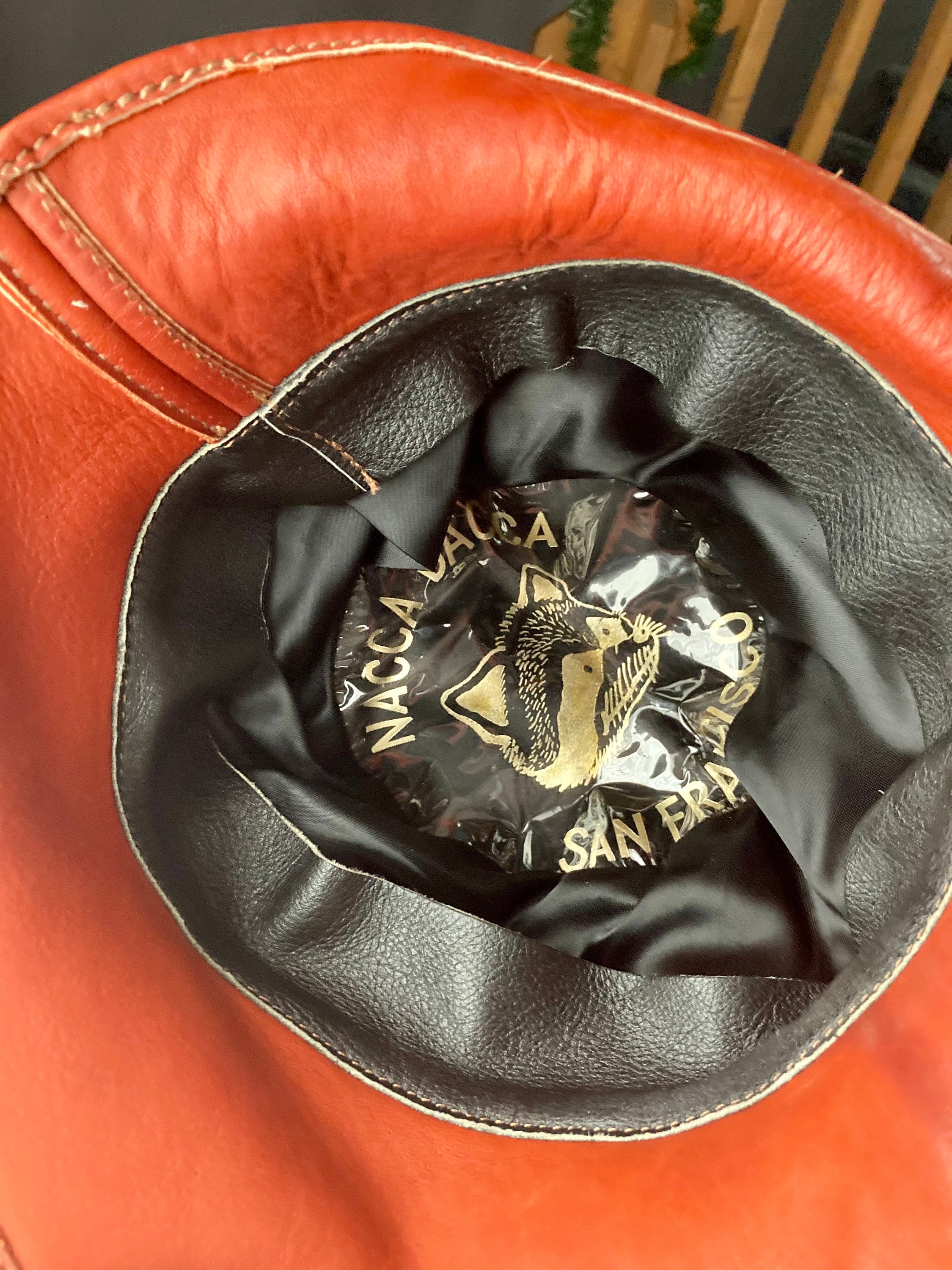 Vintage Red Leather Feather Hat - Etsy 日本