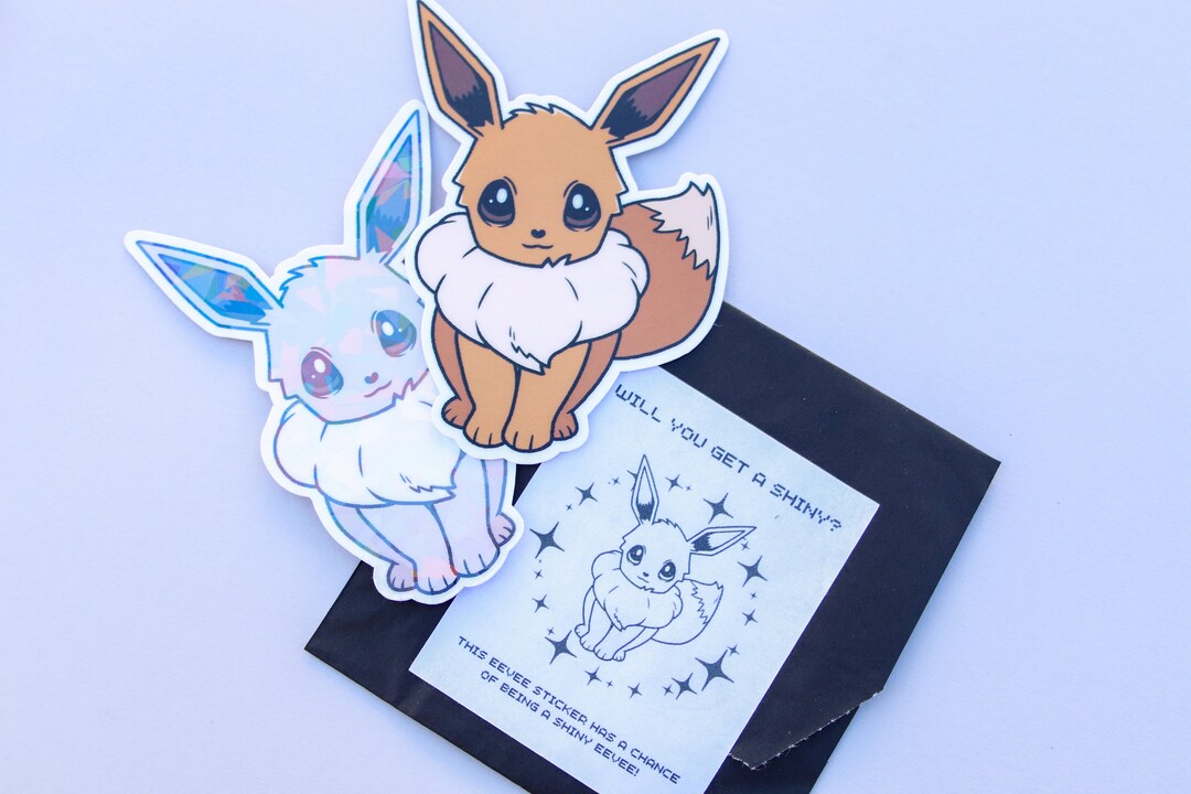 Pokemon Eevee Matte Vinyl Sticker With Chance of Shiny Holographic ...