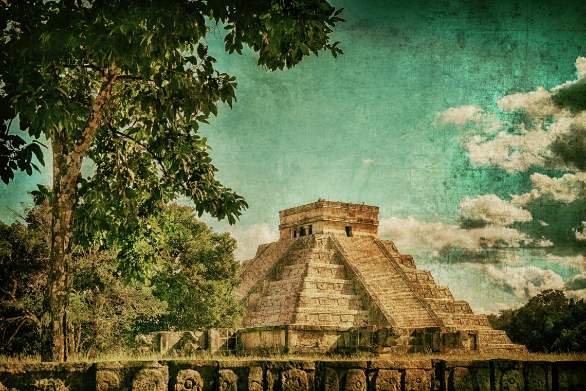 Framed Print - 5x7 Inch, 8x12 Inch - Maya Pyramid Framed Print #2 ...