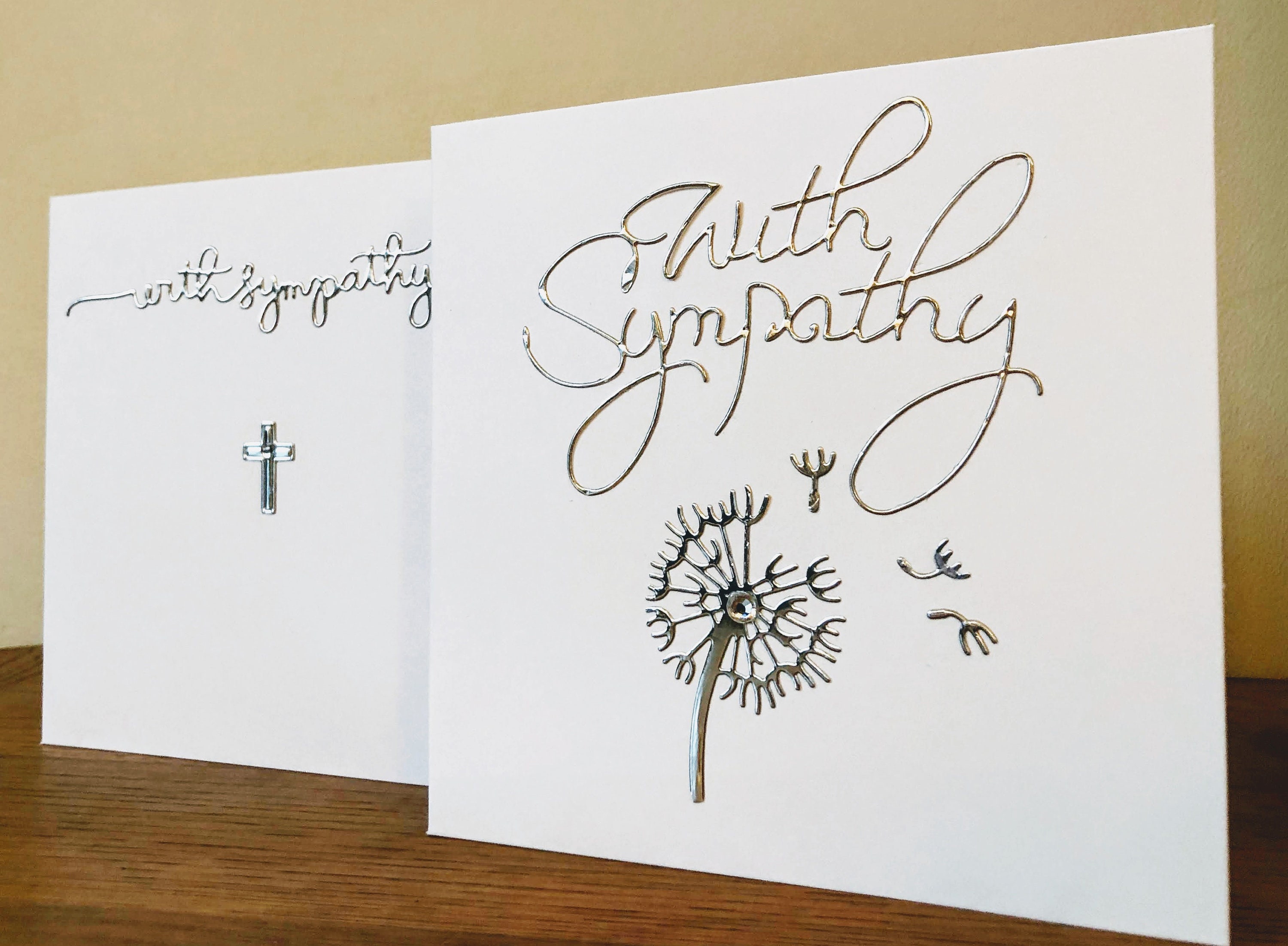 Sympathy Card With Sympathy Simple Elegant Luxury No | Etsy