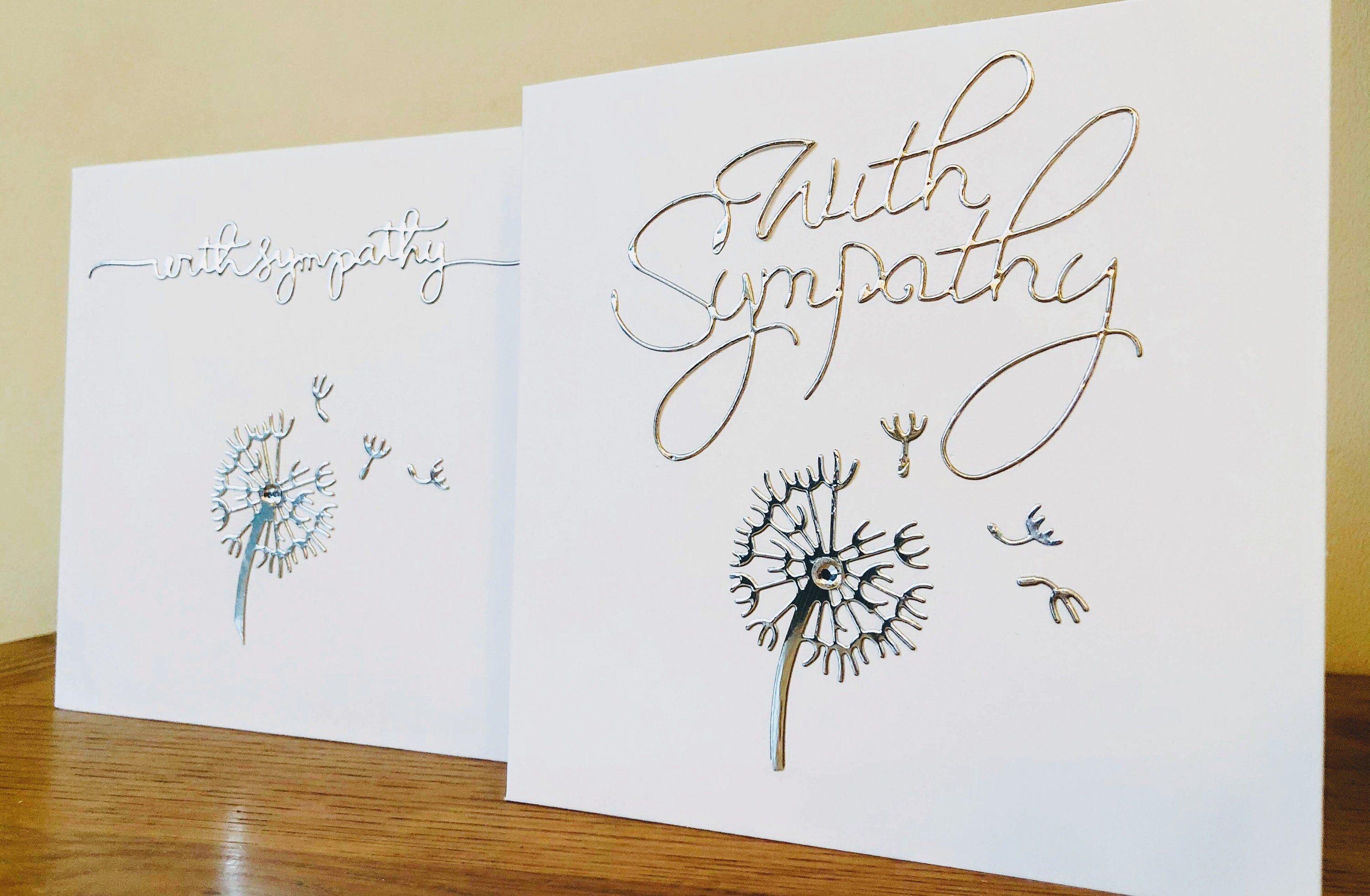 Sympathy Card With Sympathy Simple Elegant Luxury No - Etsy