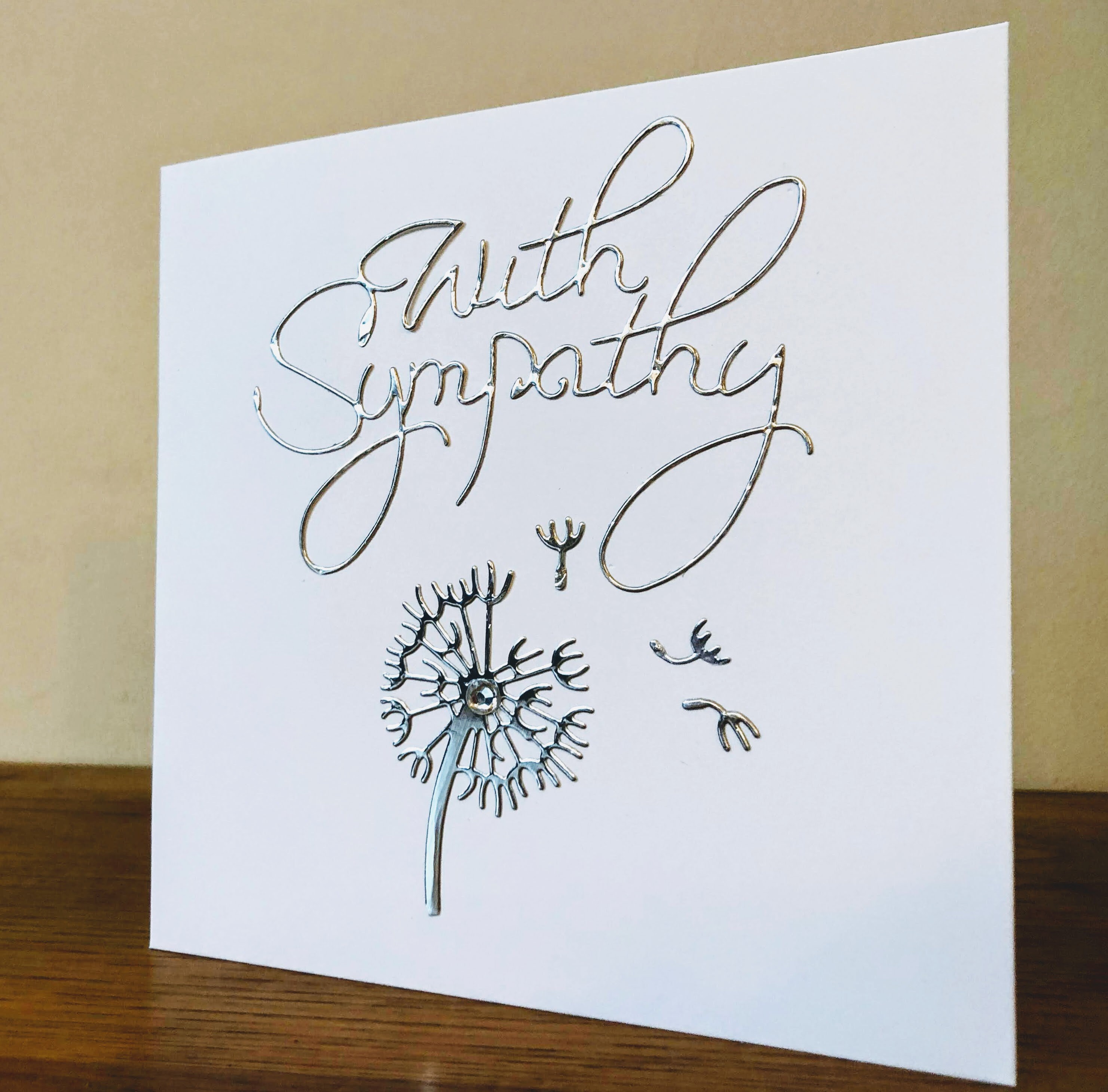 Sympathy Card With Sympathy Simple Elegant Luxury No | Etsy