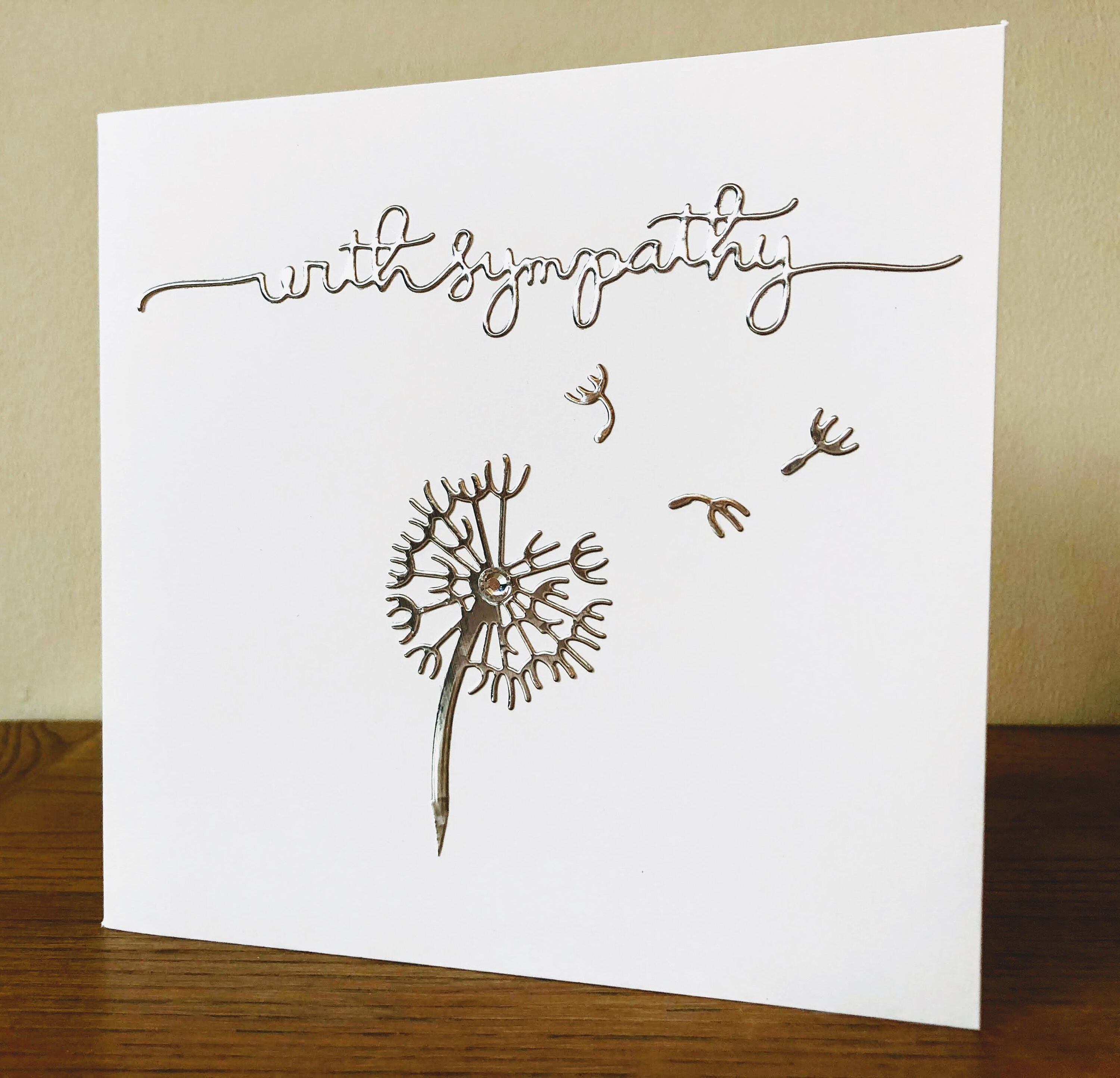 Sympathy Card With Sympathy Simple Elegant Luxury No | Etsy