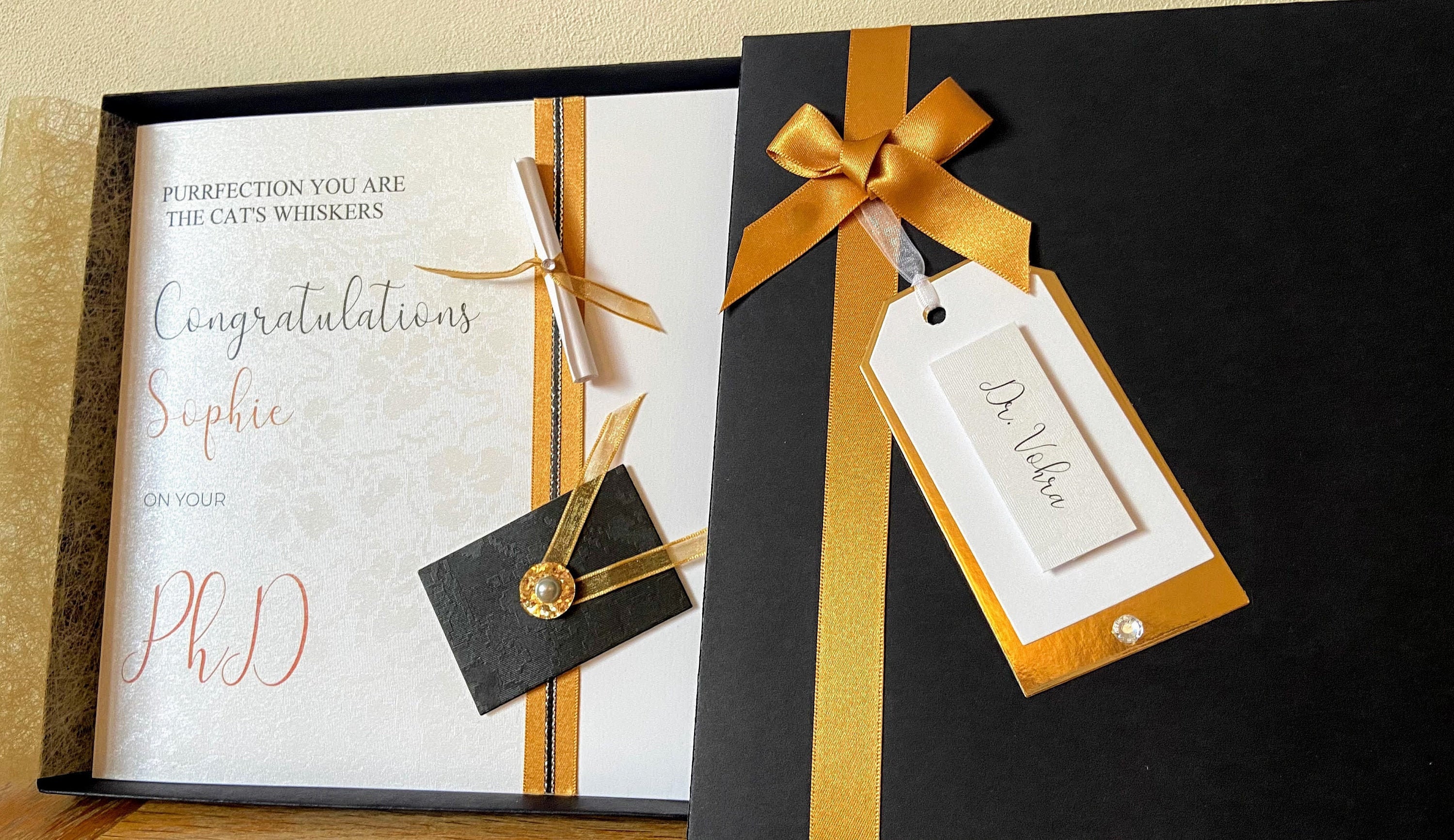 Personalised Boxed Degree, Phd, Masters Card, Handmade, Graduation ...