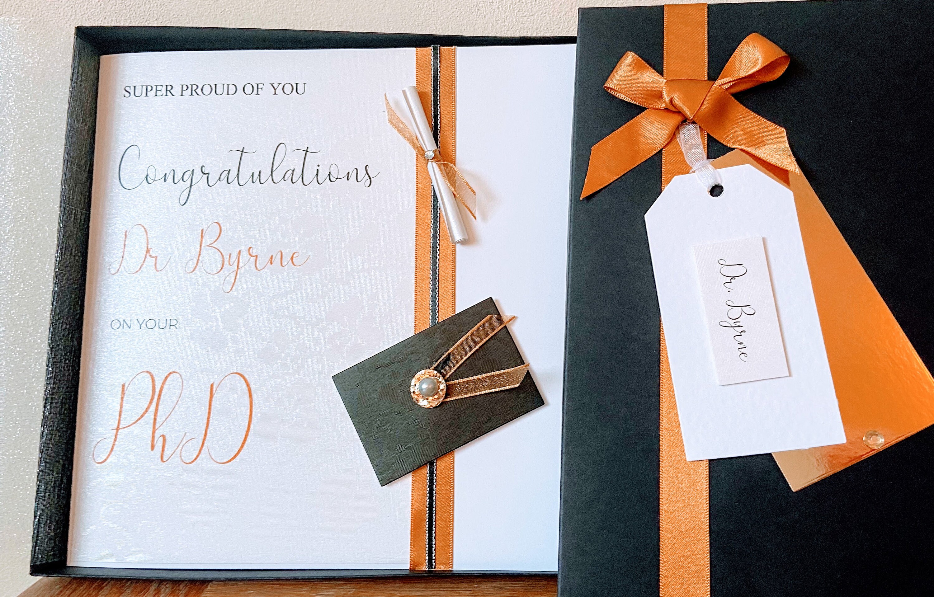 Personalised Boxed Degree, Phd, Masters Card, Handmade, Graduation ...