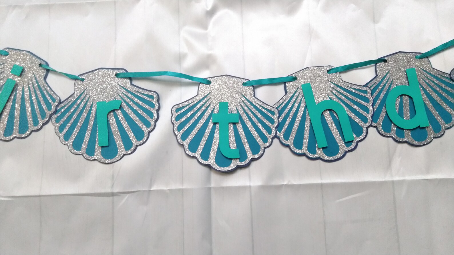 Sea shell banner Mermaid themed banner Shell banner | Etsy