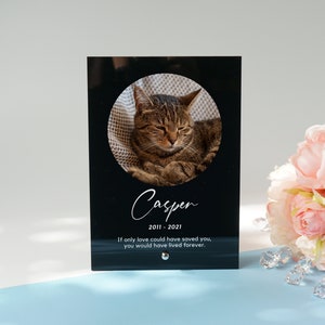 Custom Pet Loss Gift, Pet Memorial Photo Plaque, Personalized RIP ...