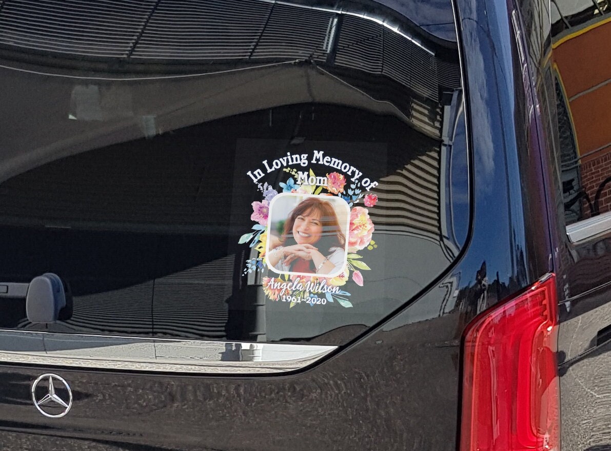 Custom Photo RIP Decal, in Loving Memory of Dad Mum, Personalized Photo ...