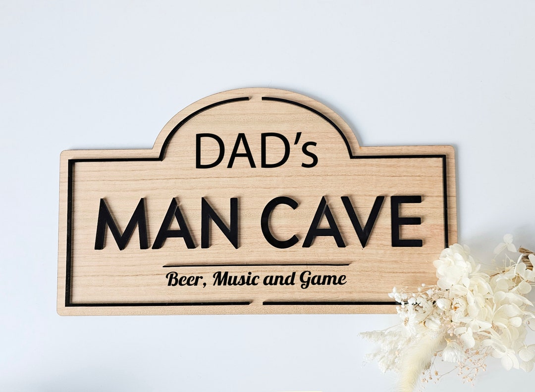 Personalised Man Cave Sign, Custom Man Cave Sign, Father's Day Gift ...