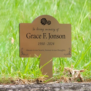 Personalised Memorial Plaque Garden Stake Grave Marker RIP Stake for ...