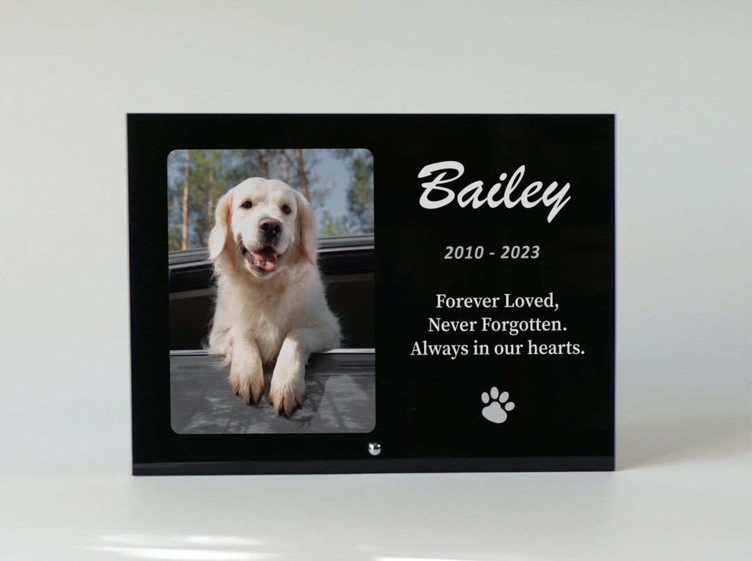 Pet Loss Gift, Pet Memorial Photo Plaque, Personalised Pet RIP Plaque ...