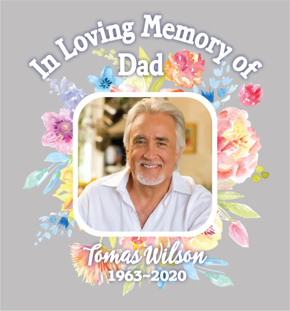 Custom Photo RIP Decal in Loving Memory of Dad Mum | Etsy