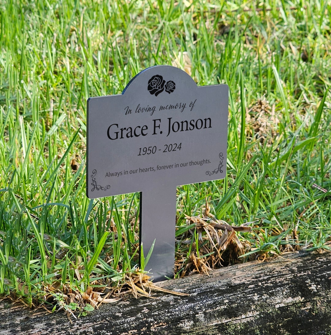 Personalised Memorial Plaque Garden Stake Grave Marker RIP Stake for ...