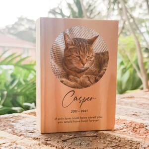 Custom Pet Loss Gift, Pet Memorial Photo Plaque, Personalized RIP ...