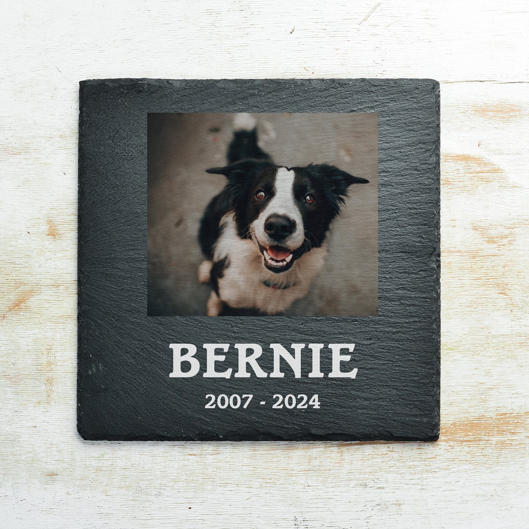Personalized Pet Memorial Slate Stone Plaque, Indoor & Outdoor Use, Pet ...