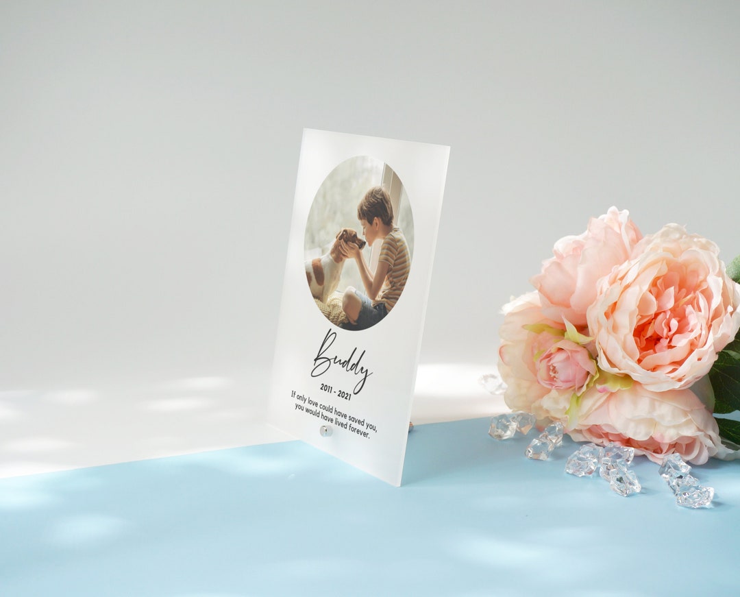 Custom Pet Loss Gift, Pet Memorial Photo Plaque, Personalized RIP ...