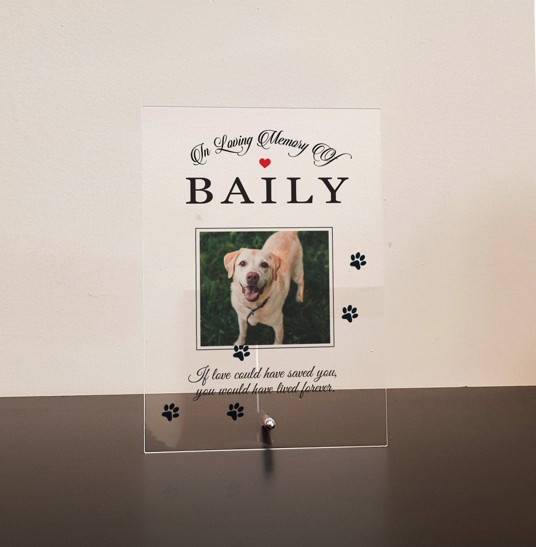 Pet Loss, Memorial Photo Plaque, Personalised RIP Keepsake, Pet ...