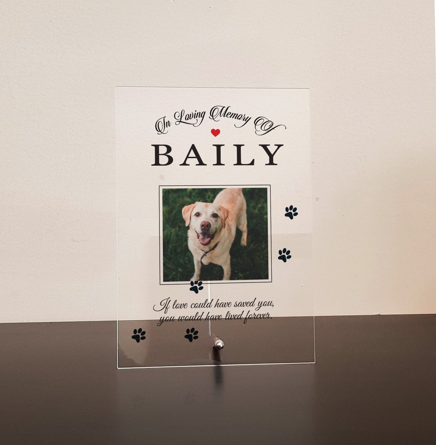 Pet Loss Memorial Photo Plaque Personalised RIP Keepsake - Etsy
