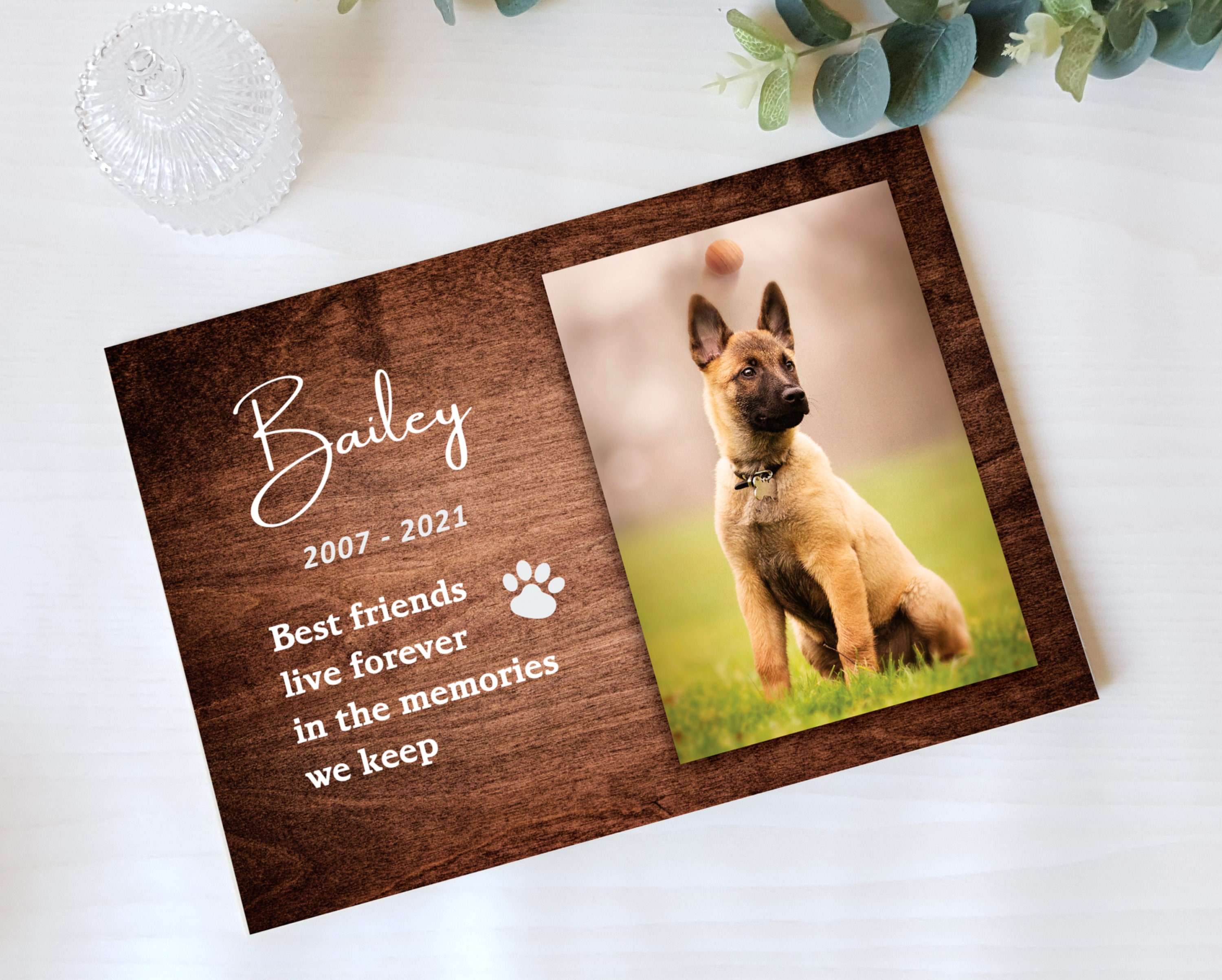 Pet Memorial Wood Photo Frame Personalised RIP Plaque Pet - Etsy Australia