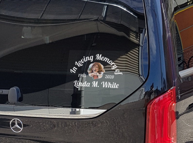 Custom Photo RIP Decal, in Loving Memory of Dad Mum, Personalized Photo ...