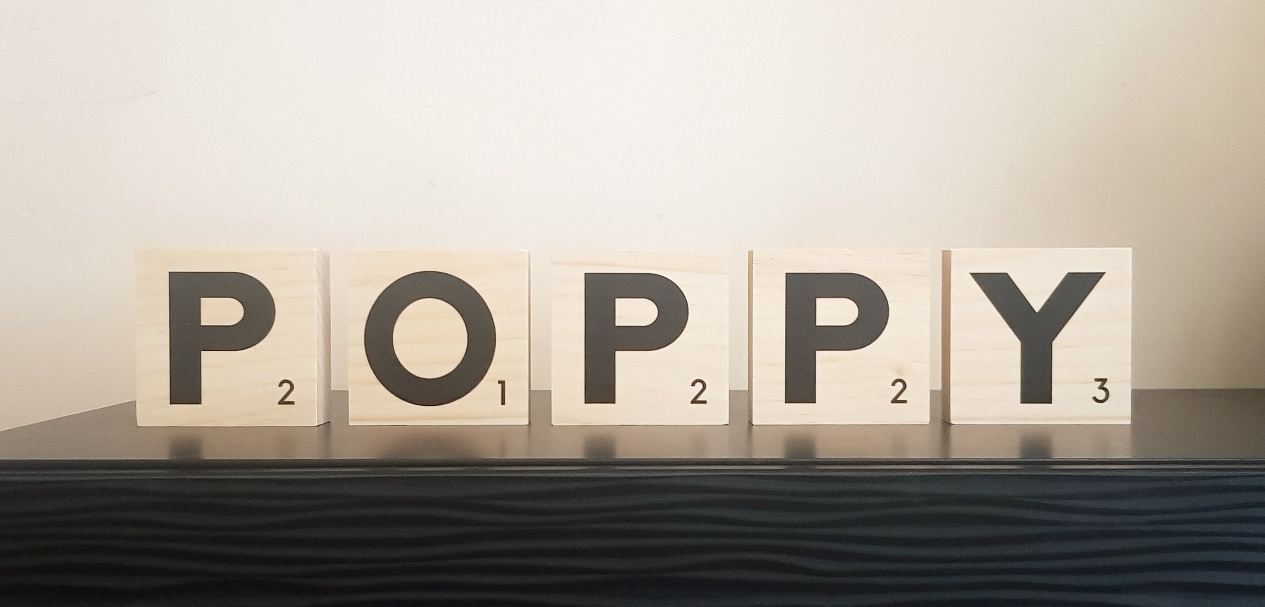 Wood Scrabble Letter Tile Block With Photo Personalised Gift - Etsy