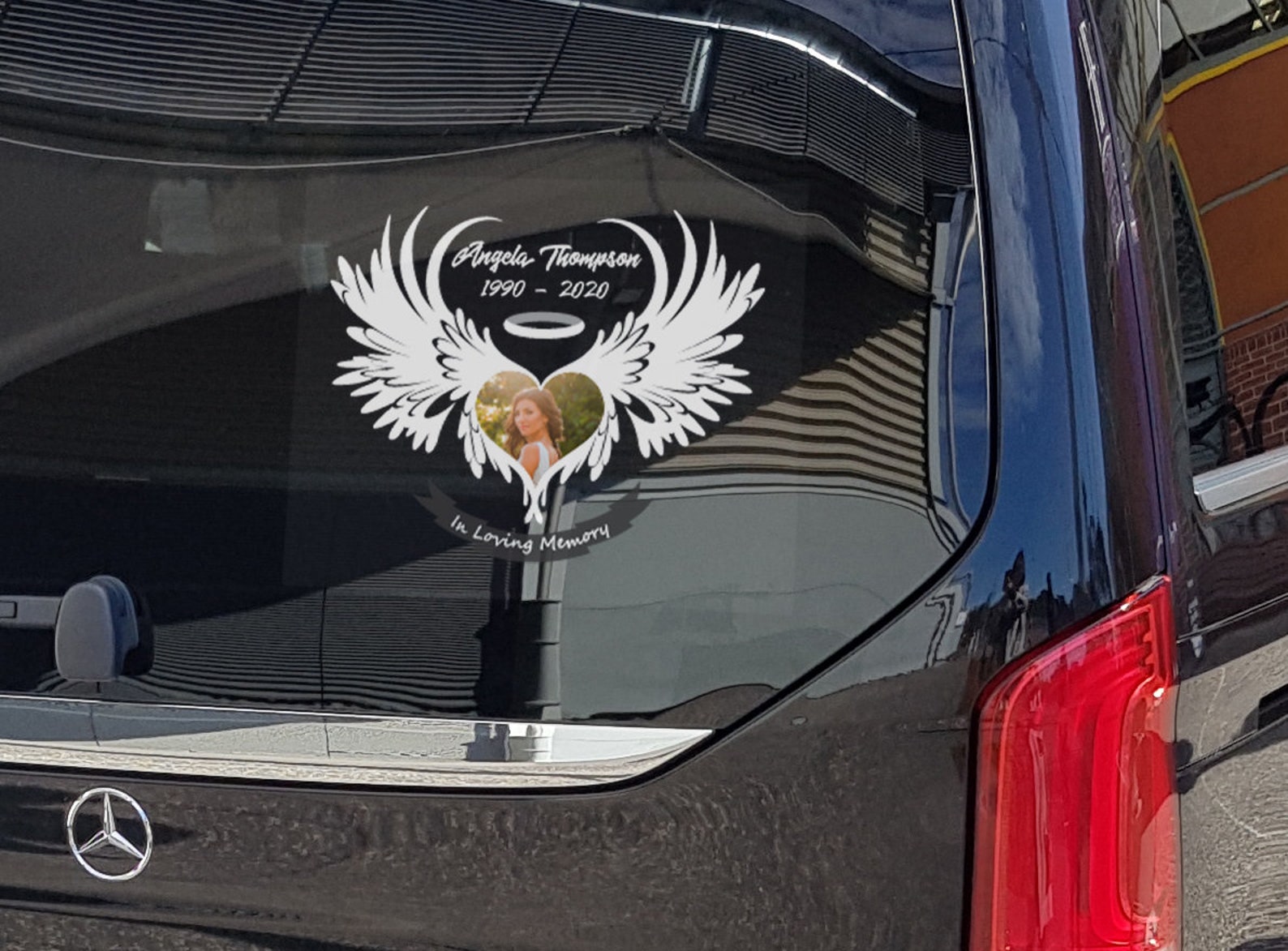 Heart Wing Custom Photo RIP Decal in Loving Memory of Dad - Etsy Australia