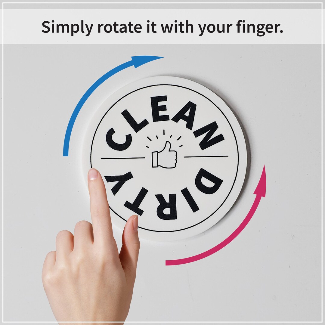 Dishwasher Magnet Clean Dirty Sign, Rotating Dishwasher Indicator ...