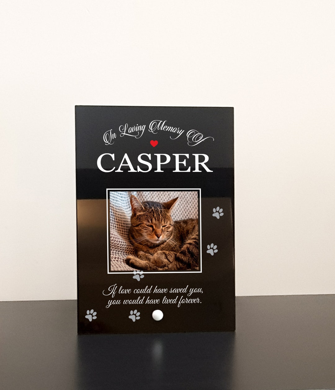 Pet Loss, Memorial Photo Plaque, Personalised RIP Keepsake, Pet ...