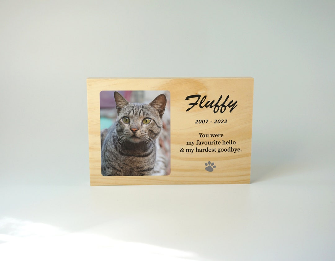 Pet Loss Gift, Pet Memorial Photo Plaque, Personalised Photo RIP Plaque ...