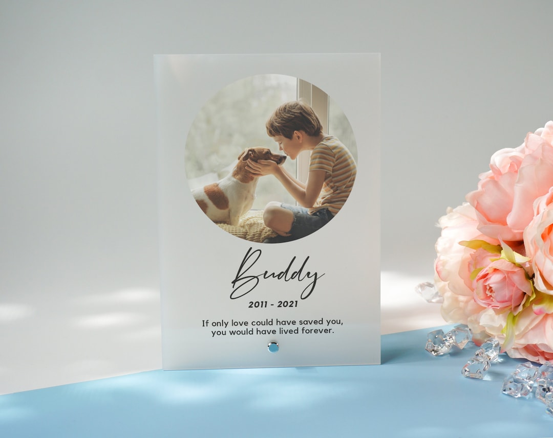 Custom Pet Memorial Photo Plaque, Personalised RIP Plaque, Pet Loss ...