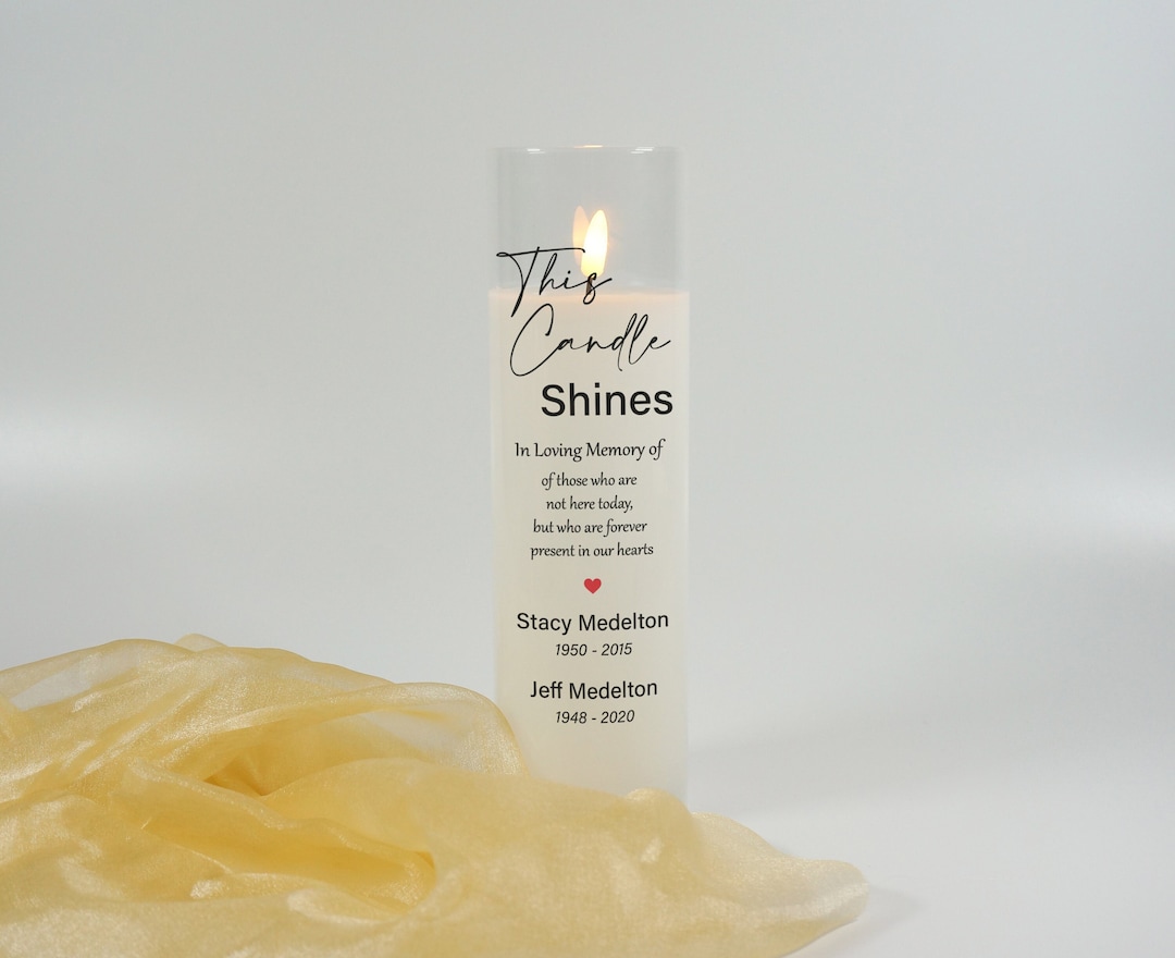 Personalised Memorial Candle RIP Flameless Flickering LED - Etsy