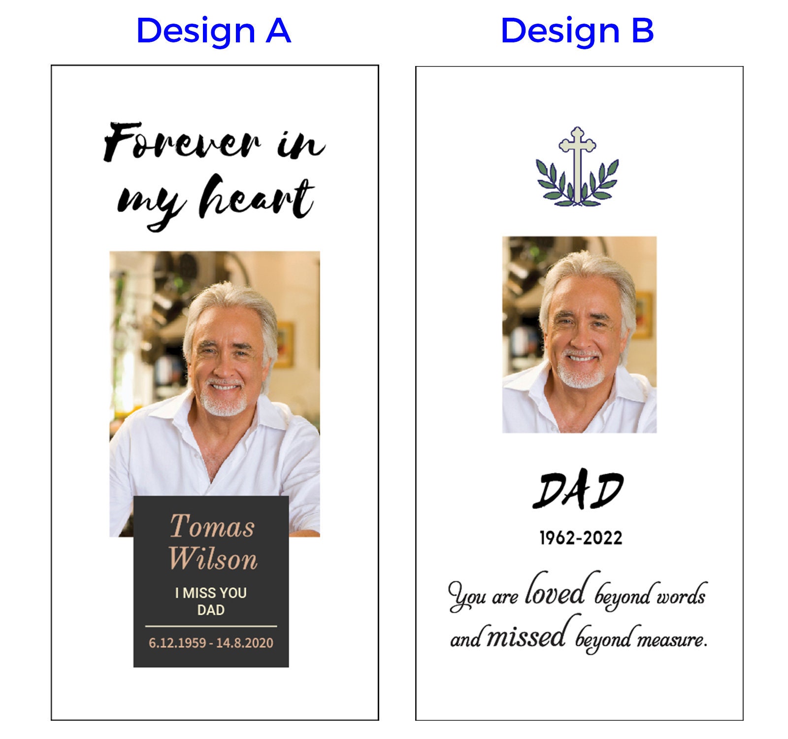 Personalised Photo Memorial Candle RIP Flameless Flickering - Etsy