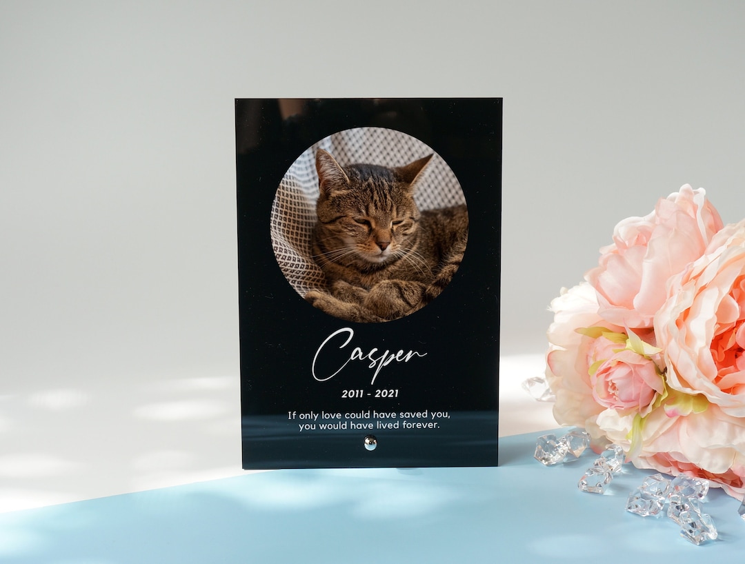 Custom Pet Memorial Photo Plaque, Personalised RIP Plaque, Pet Loss ...