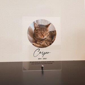 Custom Pet Loss Gift, Pet Memorial Photo Plaque, Personalized RIP ...