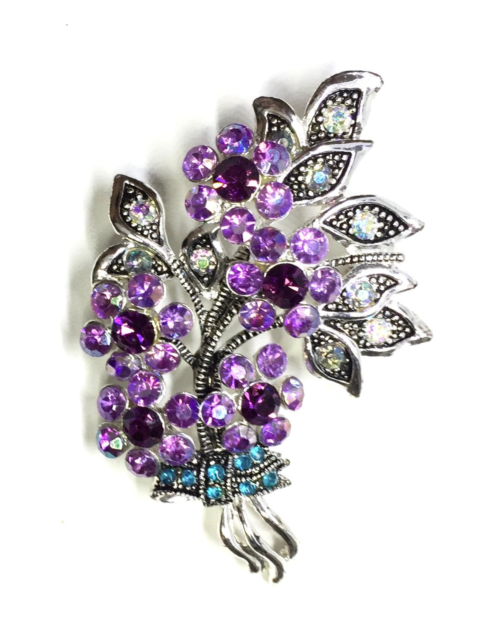 NINA RICCI for Avon Brooch Pin Lavandel Blue & Purple - Etsy