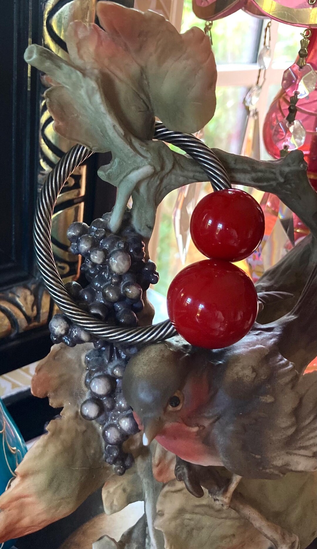 MARION GODART Paris Bracelet Fer Torsadé Balle Rouge Foncé Dark Red ...