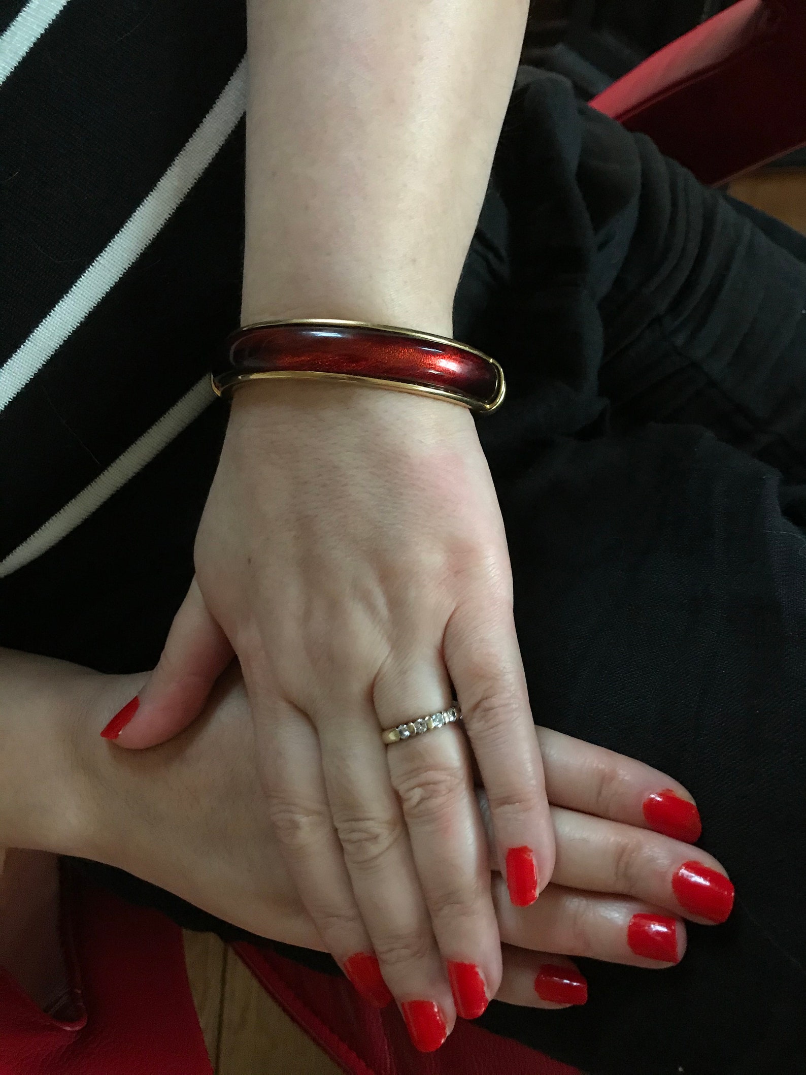 Joan Rivers Cuff Bracelet Faux Tortoise Hinged Gold Metal 2 | Etsy